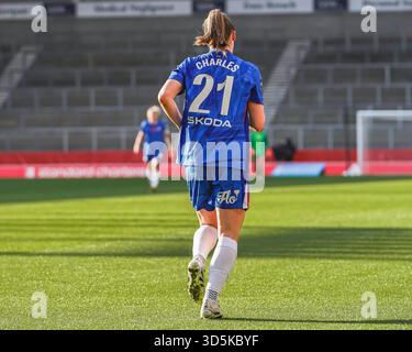ST HELENS, ENGLAND - November 16: Ellie Carpenter of Chelsea FC with ...