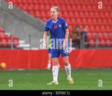 ST HELENS, ENGLAND - November 16: Alyssa Thompsonof Chelsea FC with a ...