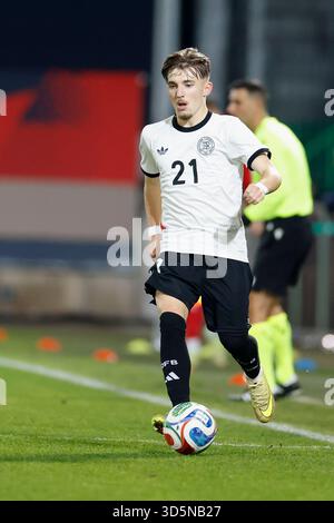 from left: Lennart Karl (Bayern), Elvis Rexhbecaj Munich, January 24 ...