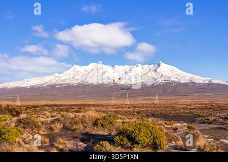 Rangipo Desert and Mount Ruapehu in Tongariro National Park North ...