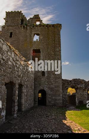 A beautiful view of the Dunnottar Castle on the northeast coast of ...