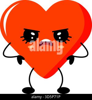 heart love kawaii character Stock Vector Image & Art - Alamy