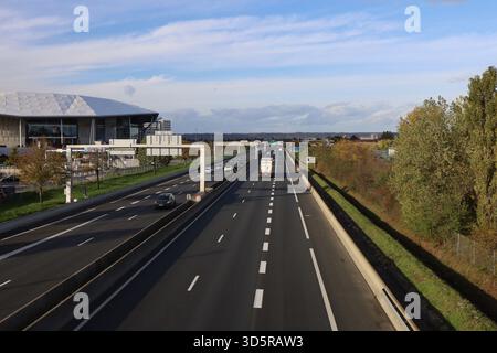 The A46 motorway, known as the eastern ring road or eastern bypass, in ...