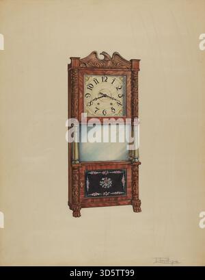 Shelf Clock, circa 1936 by Lawrence Phillips, is a tabletop timepiece ...