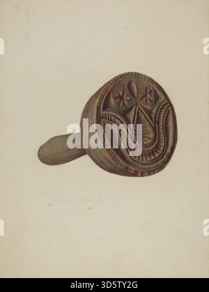 This circa 1938 Pennsylvania German butter mold by Roy Weber is a ...