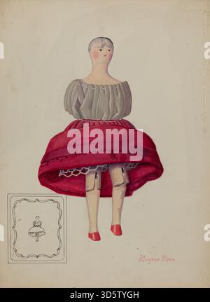 This circa 1937 work by Eugene Croe shows a small doll placed in a ...