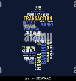 Financial Transaction Dollar Sign Word Cloud, Banking Funds payment and ...