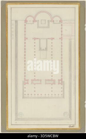 Architectural illustration showing the ground plan of a palace's second ...