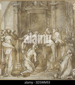 A circa 1580 painting by Ludovico Cardi (Cigoli) showing Saint Vincent ...