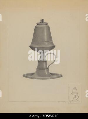 A lamp created around 1936 by A Zaidenberg, designed for illumination ...