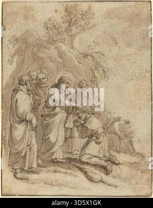 Jesus heals a leper Stock Photo - Alamy