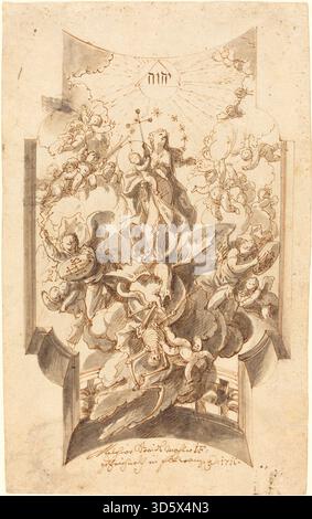 A 1711 painting by Melchior Steidl depicting the Immaculate Conception ...