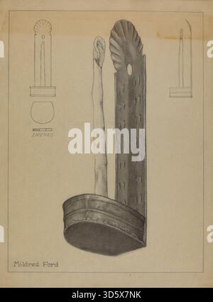 A wall-mounted sconce by Mildred Ford, created between 1935 and 1942 ...