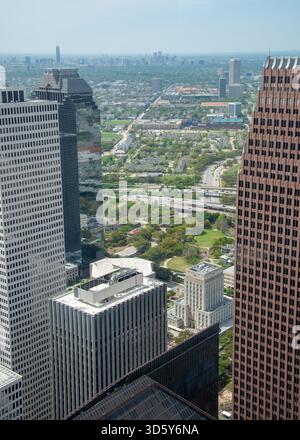Aerial view of Downtown Houston Circa 2015 Stock Photo - Alamy