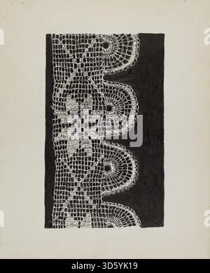 Crocheted Lace, created by Lena Nastasi around 1936, is a textile piece ...