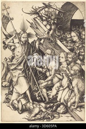 This engraving by Martin Schongauer depicts Christ carrying the cross ...