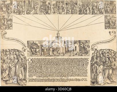 This painting by Wolf Traut depicts the Nativity scene, showing the ...
