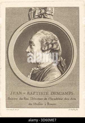 A portrait by Jean Francois Rousseau depicting Jean-Baptiste-Siméon ...