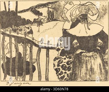 Paul Gauguin’s 1889 painting depicts bathers in Brittany, showing human ...
