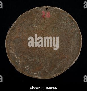 An ancient coin featuring a profile of a ruler on one side and two ...