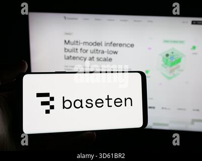 In this photo illustration, the Baseten logo is seen displayed on a ...