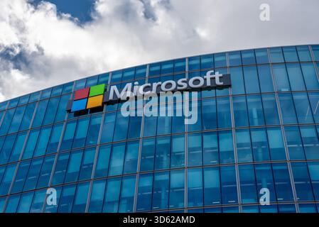 Microsoft headquarters in Paris, France on March 6, 2021. (Photo by ...