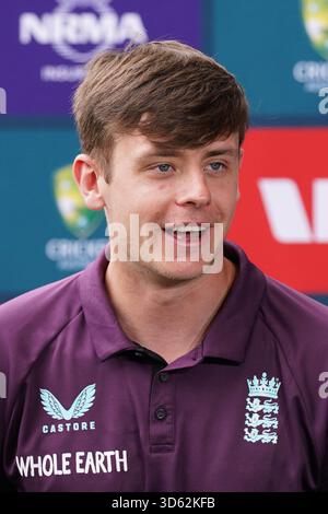 England’s Jamie Smith looks on during a nets session at the Sydney ...