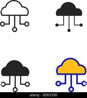 Database management glyph icon, database and storage, data with ...