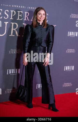 Anna Mawn attends "Desperate Journey" London Premiere at the Odeon Luxe Leicester Square in ...