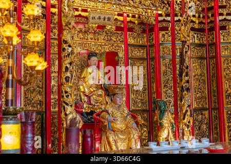 Mazu altar at Kheng Hock Keong, Hokkien Chinese temple for sea-goddess ...