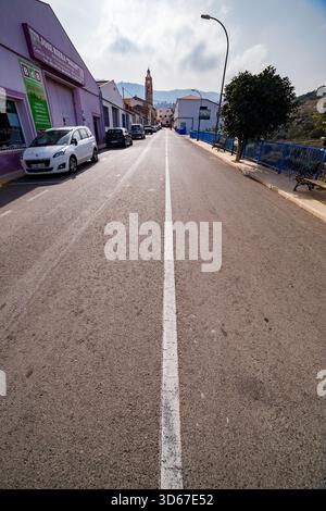 Road leading towards the small church of Ingjaldshóll, the ...