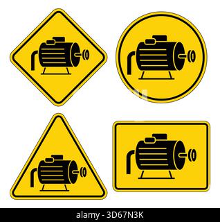 Bold Warning Signs Vector featuring strong safety and hazard symbols ...