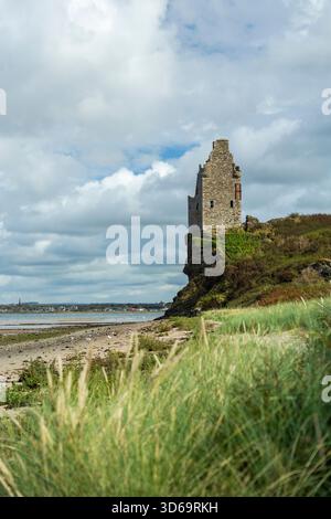 Greenan Castle, Ayr, Ayrshire, Scotland UK. Perched upon the top of a ...
