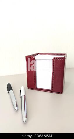 Blank note book , pencil ,watch and eyes glass on wooden background ...