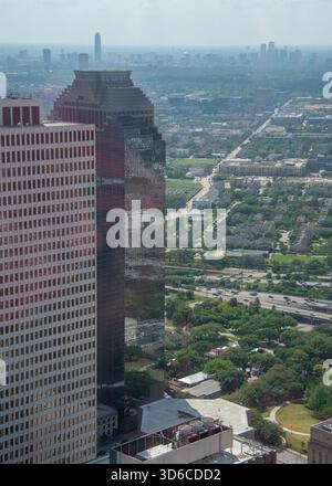 Aerial view of Downtown Houston Circa 2015 Stock Photo - Alamy