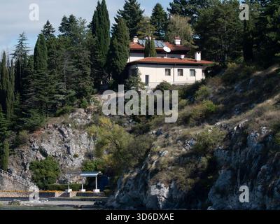 The late Josip Broz Tito's summer residence on the shore of Ohrid Lake ...