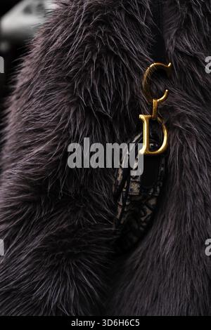Street style, close up at Dior Fall-Winter 2022-2023 show, held at ...