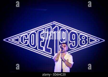 Coez performing in concert at Palapartenope in Naples, Italy Stock ...