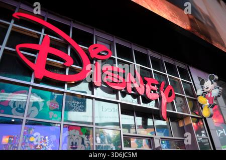 A Disney store is seen in Times Square, Manhattan, New York City ...