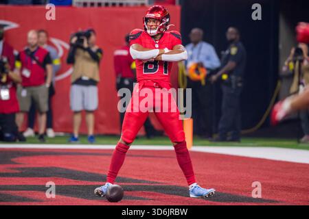 Houston Texans wide receiver Jayden Higgins (81) celebrates with ...