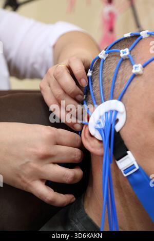 Electroencephalogram, a test that measures the brain's electrical ...