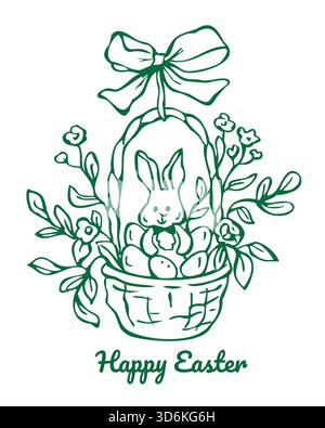 sketch of cute rabbit animal icon over white background, vector ...