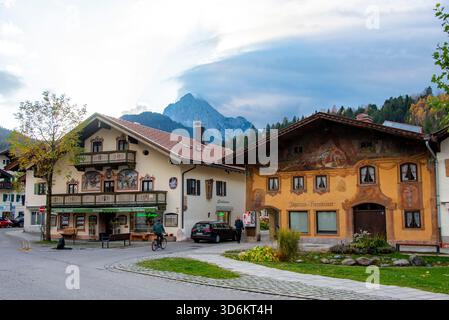 Mittenwald, Germany - October 22, 2024: Traditional southern German ...