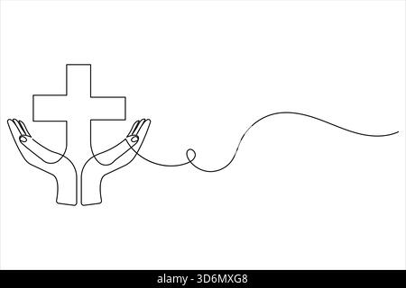 Continuous line drawing of first aid kit. Line art of first aid kit ...