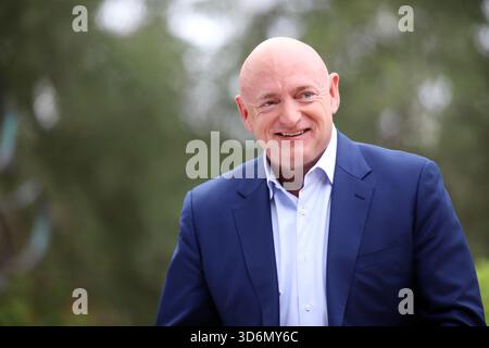 Senator Mark Kelly at a public appearance for Special Election Canvass ...