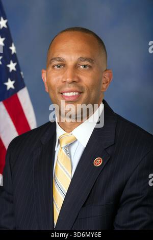 House Minority Leader Hakeem Jeffries (D-N.Y.) walks to a vote at the U ...
