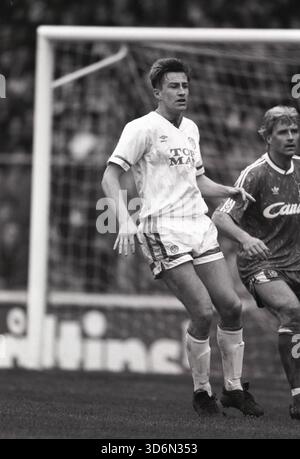 Lee Chapman In action pictured during his football career with Leeds ...