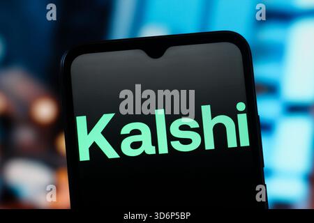 In this photo illustration, a Kalshi logo is seen displayed on a ...