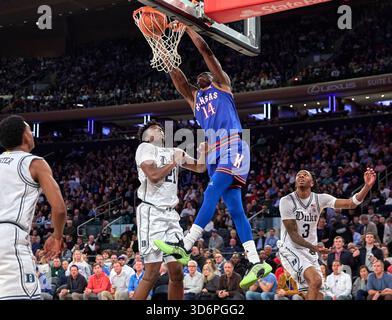 Kansas guard Melvin Council Jr. shoots during the first half of an NCAA college basketball game ...
