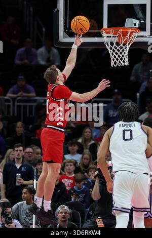 Nebraska guard Cale Jacobsen (31) brings the ball upcourt against ...